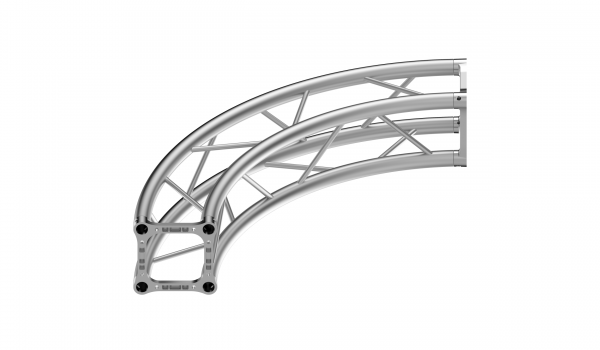 Square circular truss 25 section with aluminium plate connection